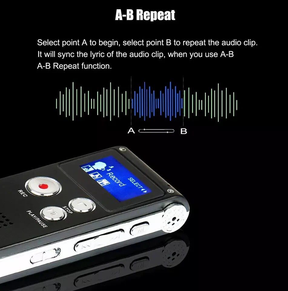 Digital Voice Recorder Mini Dictaphone Audio Sound Recorder Small Spy ...
