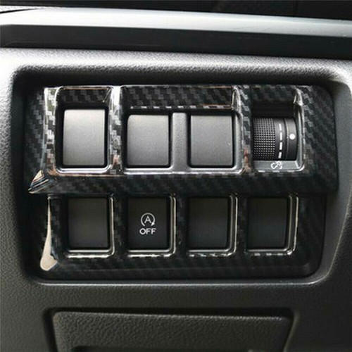 Carbon Fiber Headlight Button Switch Cover Trim For Subaru Forester ...