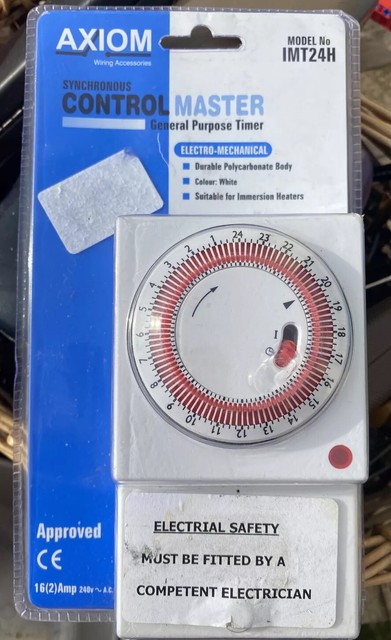 Axiom Mains Control Master 16 Amp 24 Hour Mechanical General Purpose ...