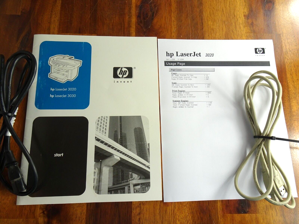 HP LaserJet 3020 All-In-One Monochrome Laser Printer Tested Only 4,840 ...