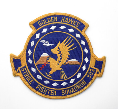US Navy VFA-303 Strike Fighter Squadron Patch F/18 Hornet Golden Hawks ...