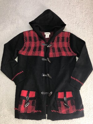 Timberlea Jacket Women’s XL Duffle Toggle 100% Wool Buffalo Plaid ...