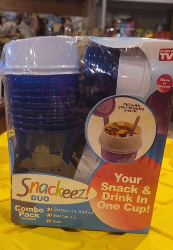 New Snackeez Duo Combo Pack 10 Piece Set Blue BPA Free | eBay