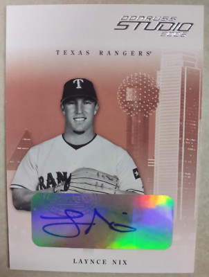 2005 Donruss Studio LANCE NIX MLB Rangers AUTOGRAPH! Card #282 FREE ...