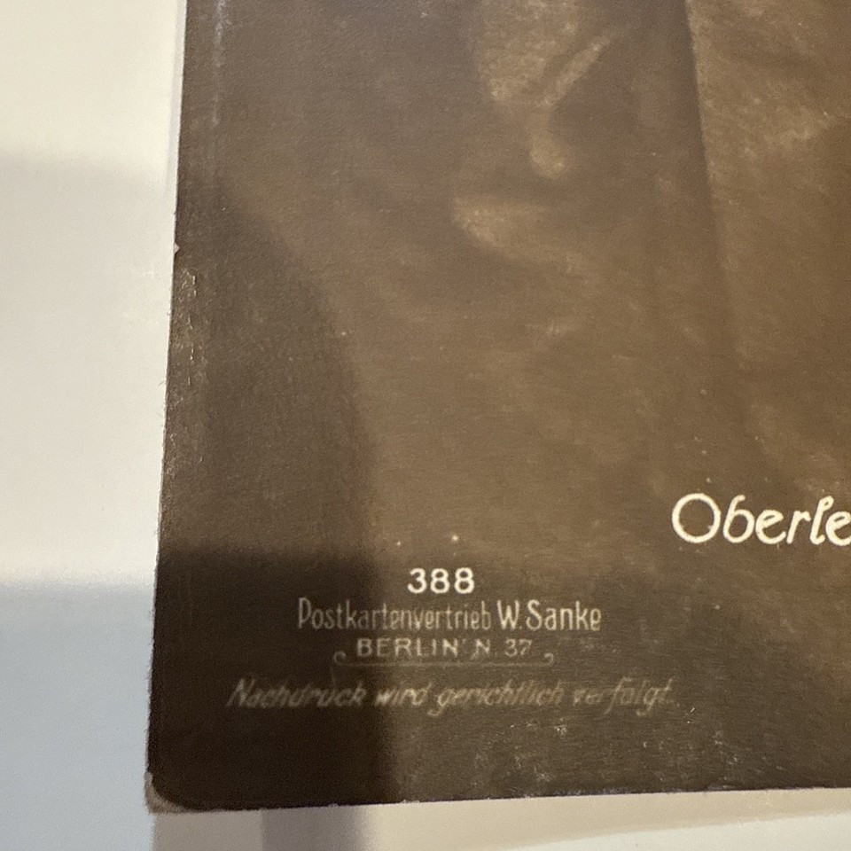 Vintage German WWI Sanke Postcard #388: Oberleutnant Gerlich | eBay UK