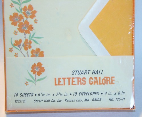 NOS STUART HALL Letters Galore 18 Sheets & 12 Envelopes Stationary ...