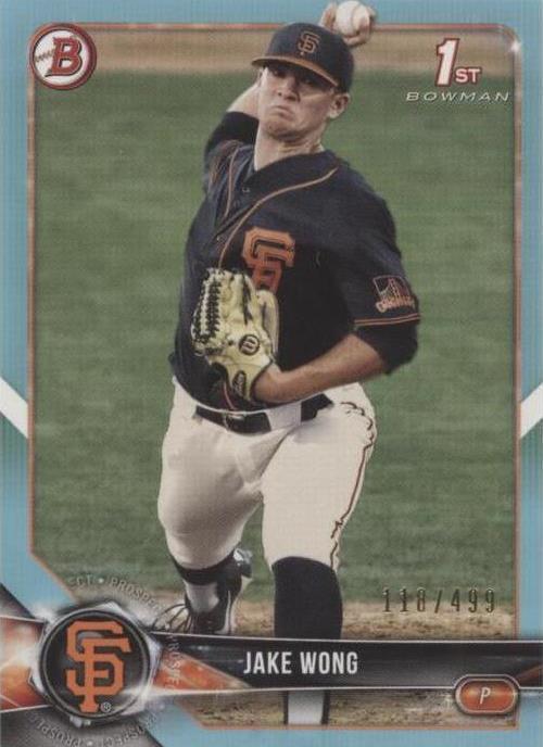 2018 Bowman Draft - Jake Wong #BD-55 Sky Blue /499 (RC) for sale online ...