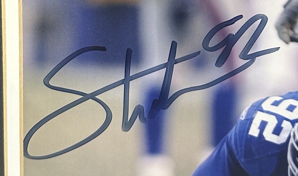 Michael Strahan Signed 8x10 Framed Photo Giants Sack Record Auto ...