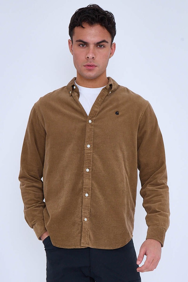 Mens Carhartt WIP Madison Corduroy Cord Shirt Jacket Cotton Shacket ...