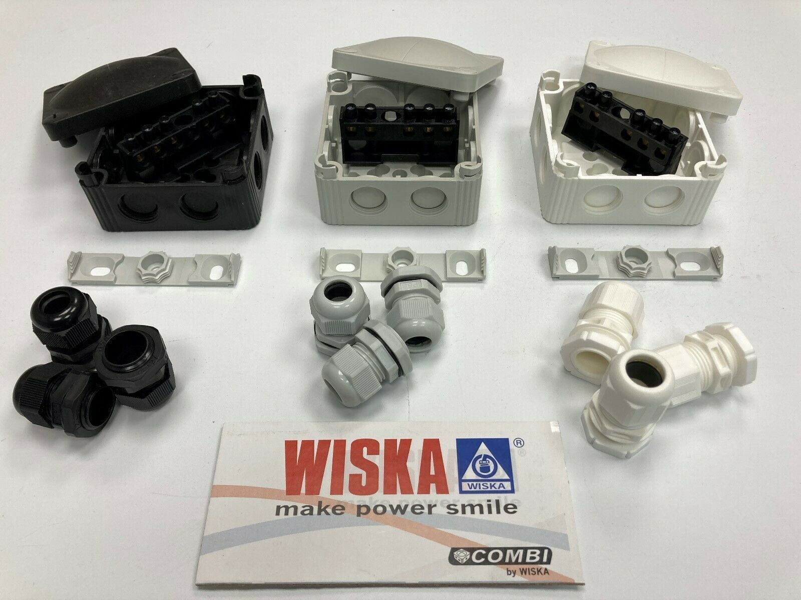 Wiska 308 Weatherproof Outdoor Combi Junction Box Black White Grey IP66 ...