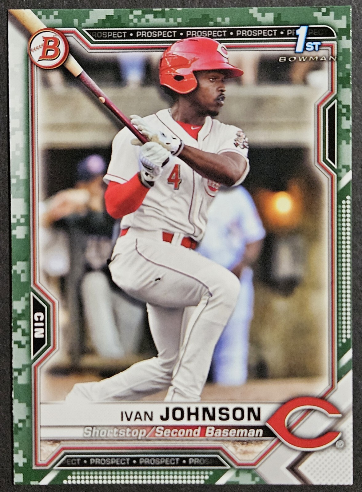 2021 Bowman Prospects Camo #BCP-149 Ivan Johnson Cincinnati Reds | eBay