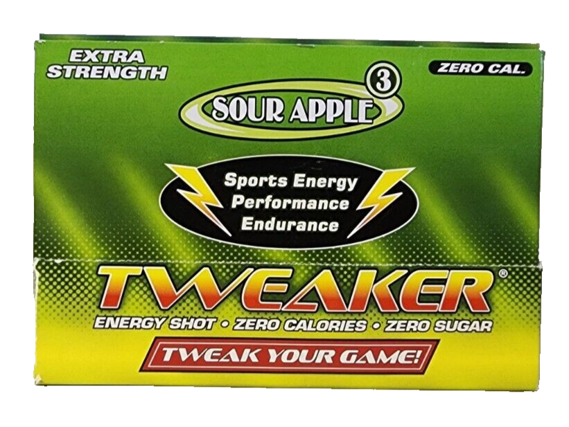 Tweaker Energy Shot Sour Apple Flavor 2 fl oz 12 count Zero Calories ...
