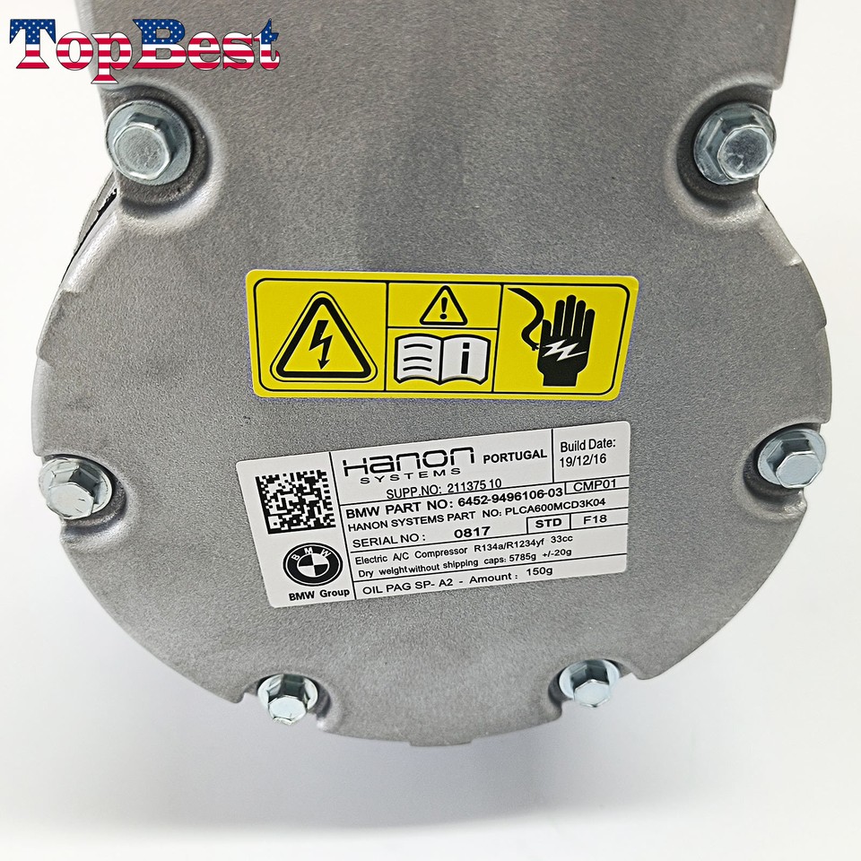 OEM A/C Compressor 64529496106 for BMW 21-24 330e,18-23 530e,740e ...
