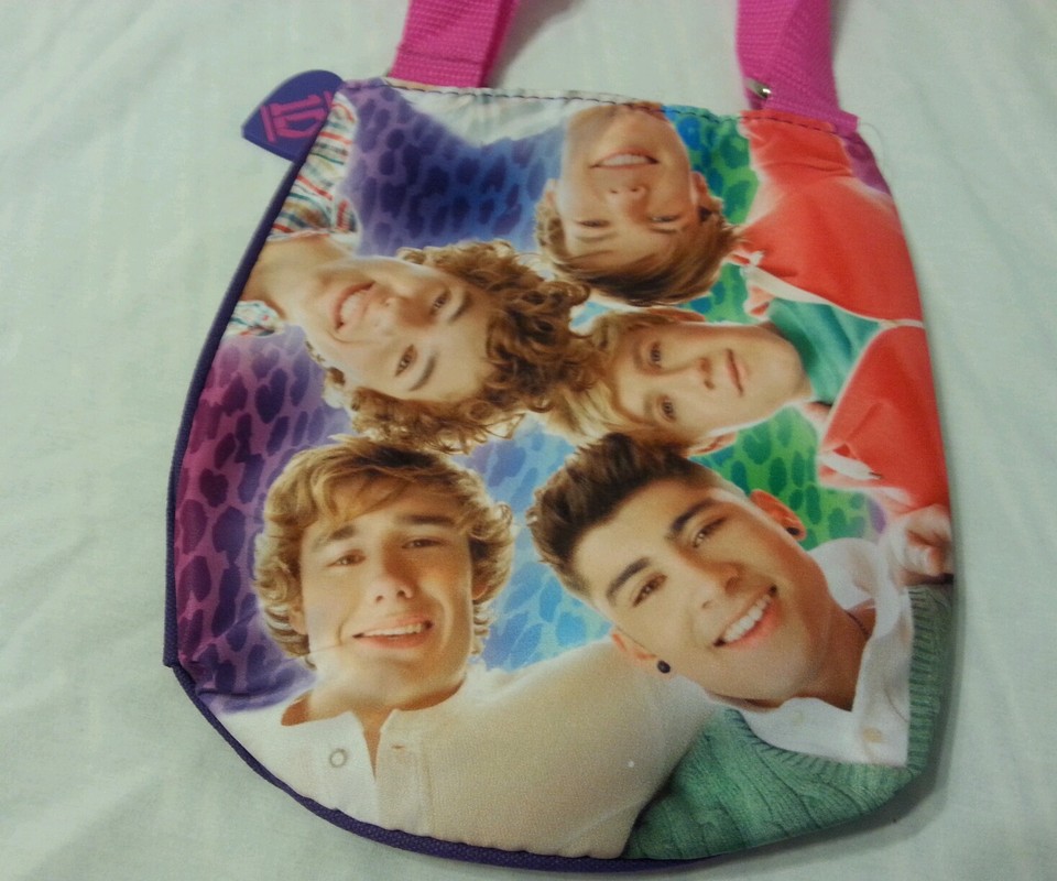 One Direction Girls Purse Cross Body Tote Bag Handbag Pink Purple 1D | eBay