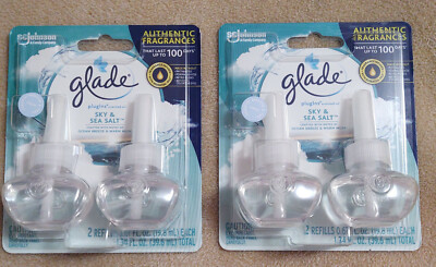SC Johnson Glade PlugIns Refills Sky & Sea Salt Limited Edition 2 Packs ...