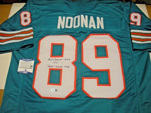 KARL NOONAN MIAMI DOLPHINS 17-0 72 PERFECT SEASON RARE BECKETT/COA ...