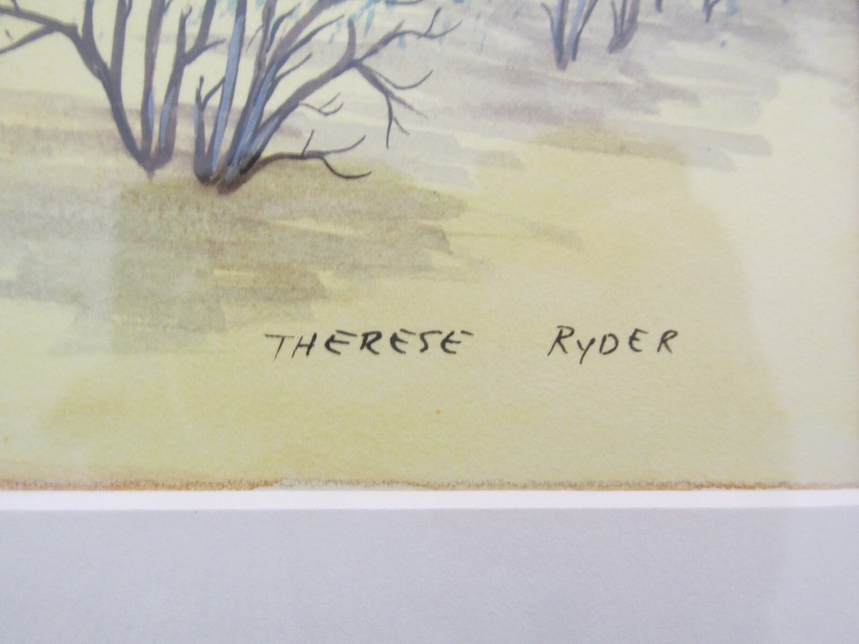 Australian Aboriginal Artist Therese Ryder Framed Watercolour Central ...