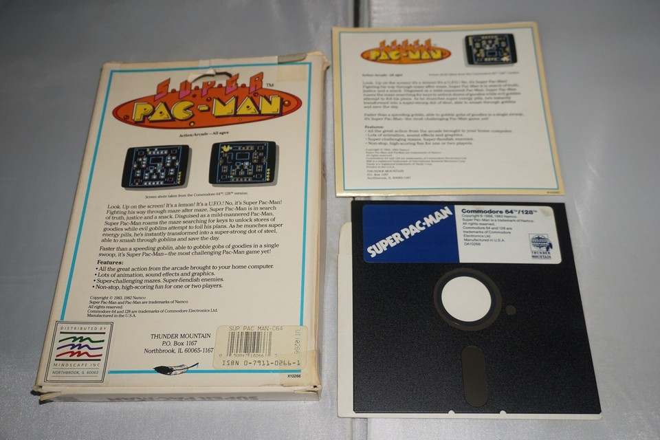 Super Pac Man (Commodore 64/128) Complete in Box CIB 50047102663 | eBay
