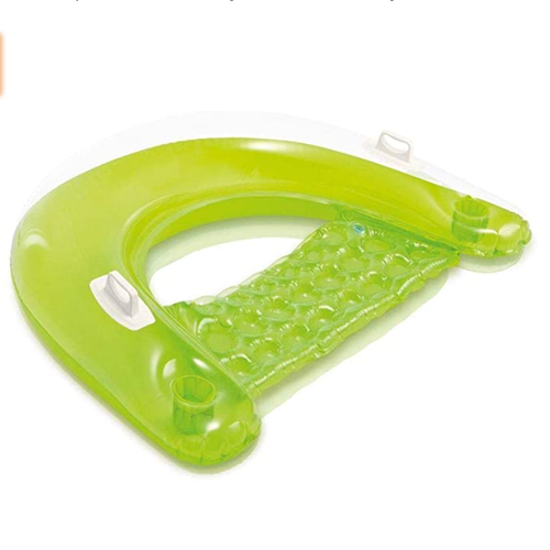 Intex Inflatable Sit 'N Float Pool Lounge, Green, Summer Water Adult ...