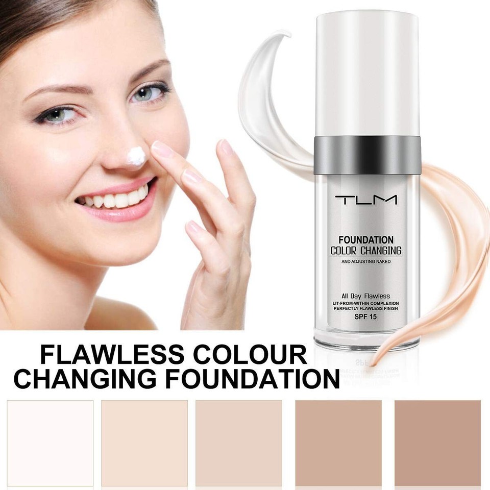 3X TLM Color Changing Foundation Makeup Base Face Liquid ...