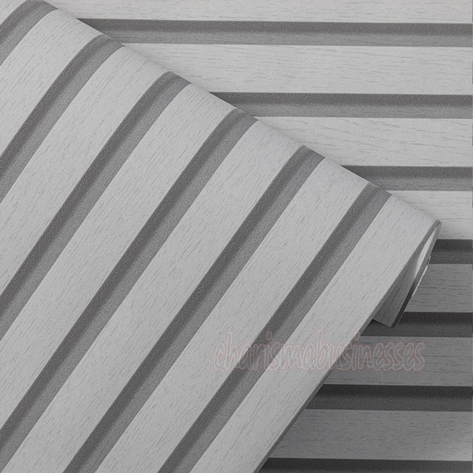 Wooden Slats Panelling Wallpaper 3D Wood Panel Effect Stripes Wall ...