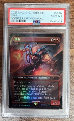 Ifrit Fury 1st and only PSA Graded 10 MTG Magic Final Fantasy Foil ...