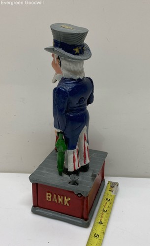 VTG Metal Uncle Sam Coin Bank Animated Untested P/R | eBay
