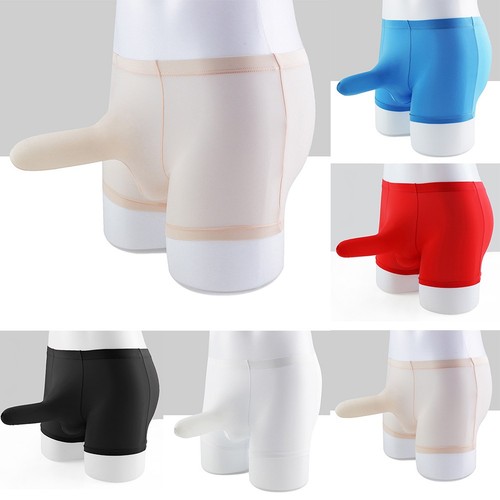 Men Underwear Boxer Briefs Ice Silk Shorts Panties Bulge Pouch ...