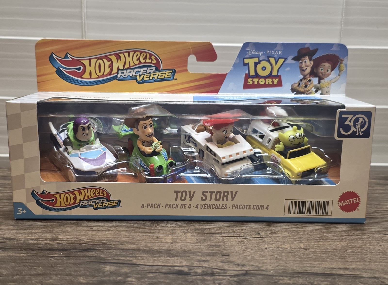 Hot Wheels Racer Verse Toy Story 4 Pack Woody Buzz Jessie & Space Alien ...