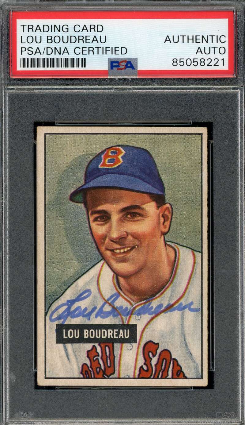 Lou Boudreau PSA DNA Vintage Signed 1951 Bowman Autograph | eBay