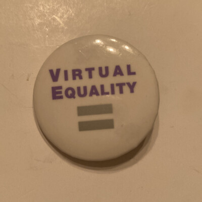 Virtual Equality Pinback, Button, Pin, White & Purple | eBay