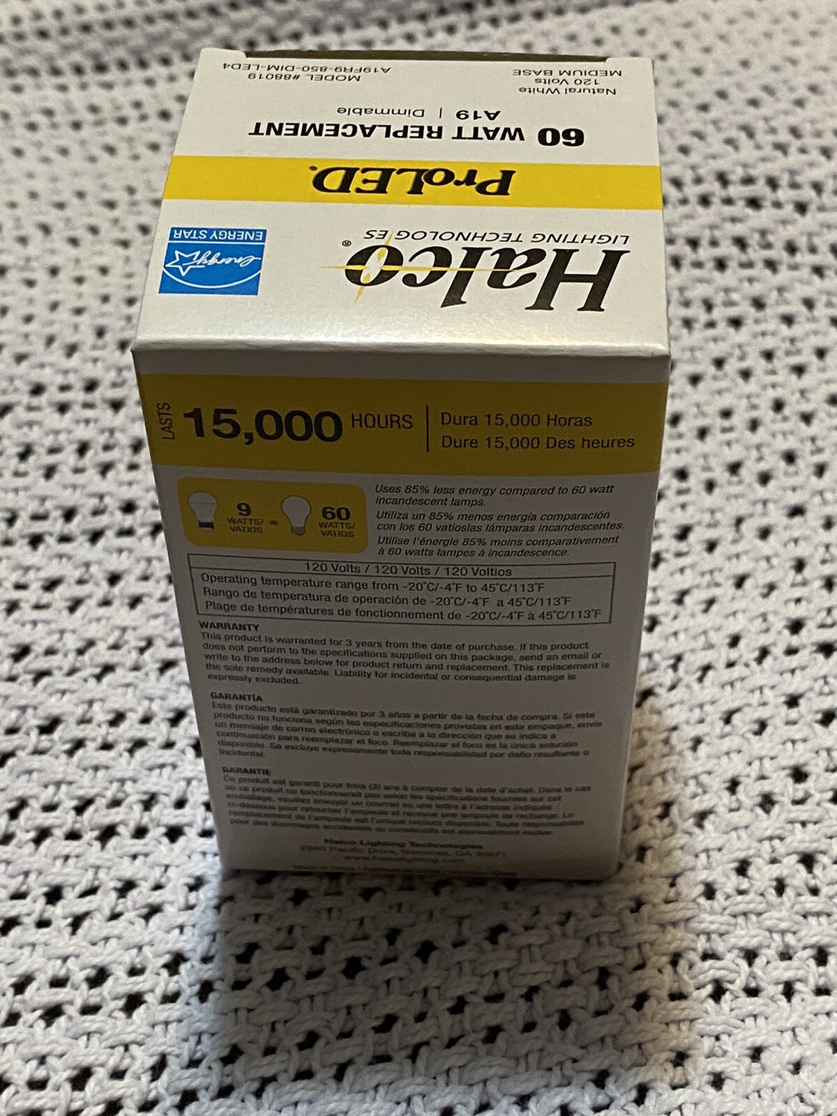 Halco ProLED- 60-Watt Equivalent 9-Watt A19 Dimmable LED Light Bulb ...