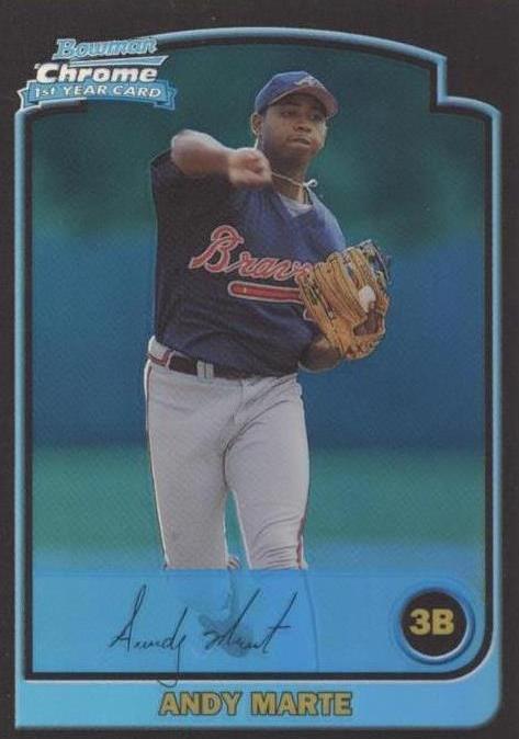 2003 Bowman Chrome - Andy Marte #255 Blue Refractor (RC) for sale online | eBay