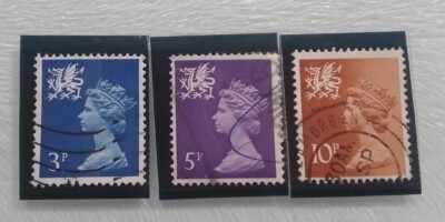 Wales Stamp Queen Elizabeth II Definitive 3p/5p/10p Postage Stamp 1978 ...