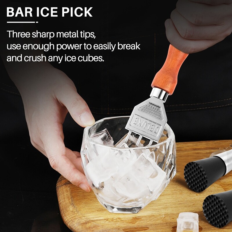 Ice Pick - Sturdy Ice with Solid Wood Handle, 304 Stainless Steel ...