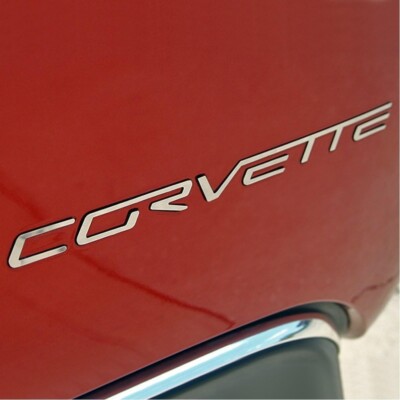 For 2005-2013 C6 Corvette - Stainless Steel Mirror Rear Letters ...