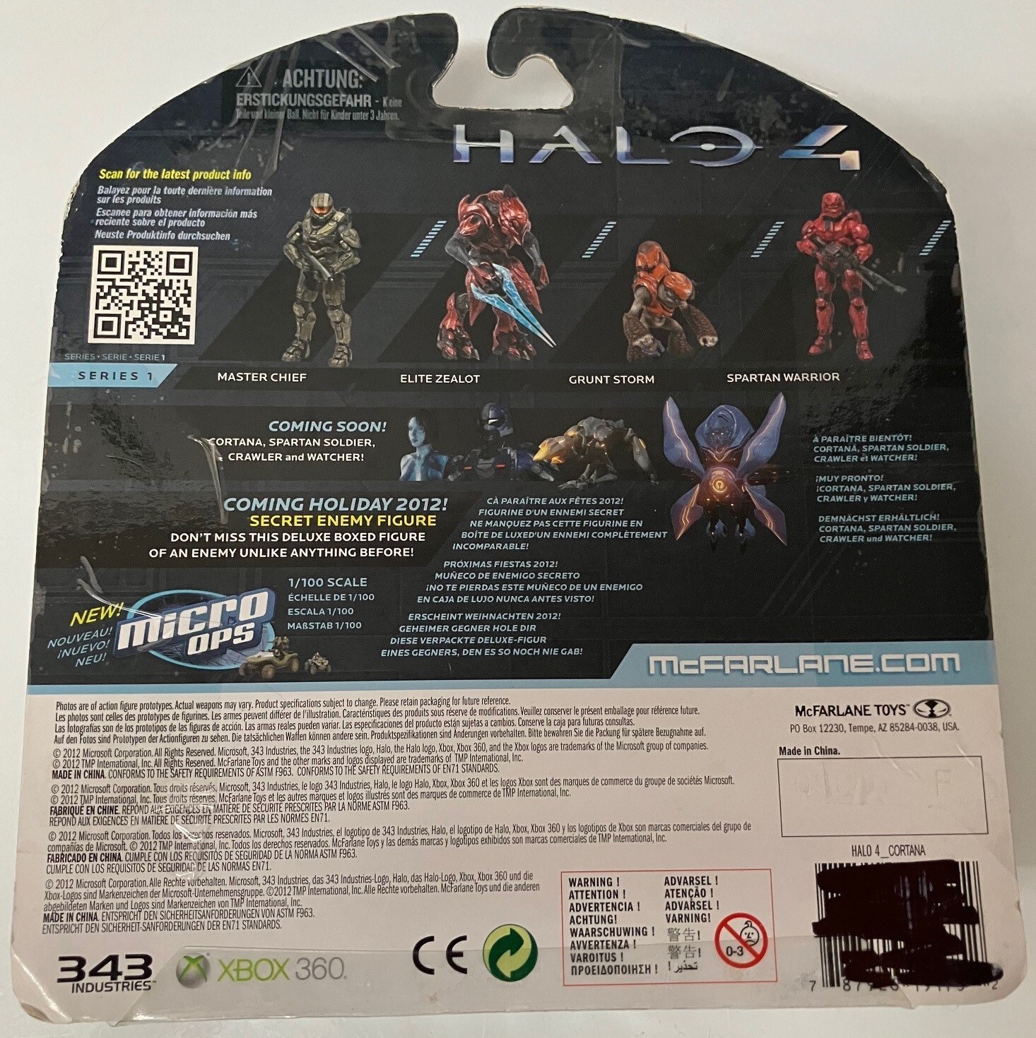 Halo 4 Series 1 Cortana Action Figure with Micro ops Master Chief ...