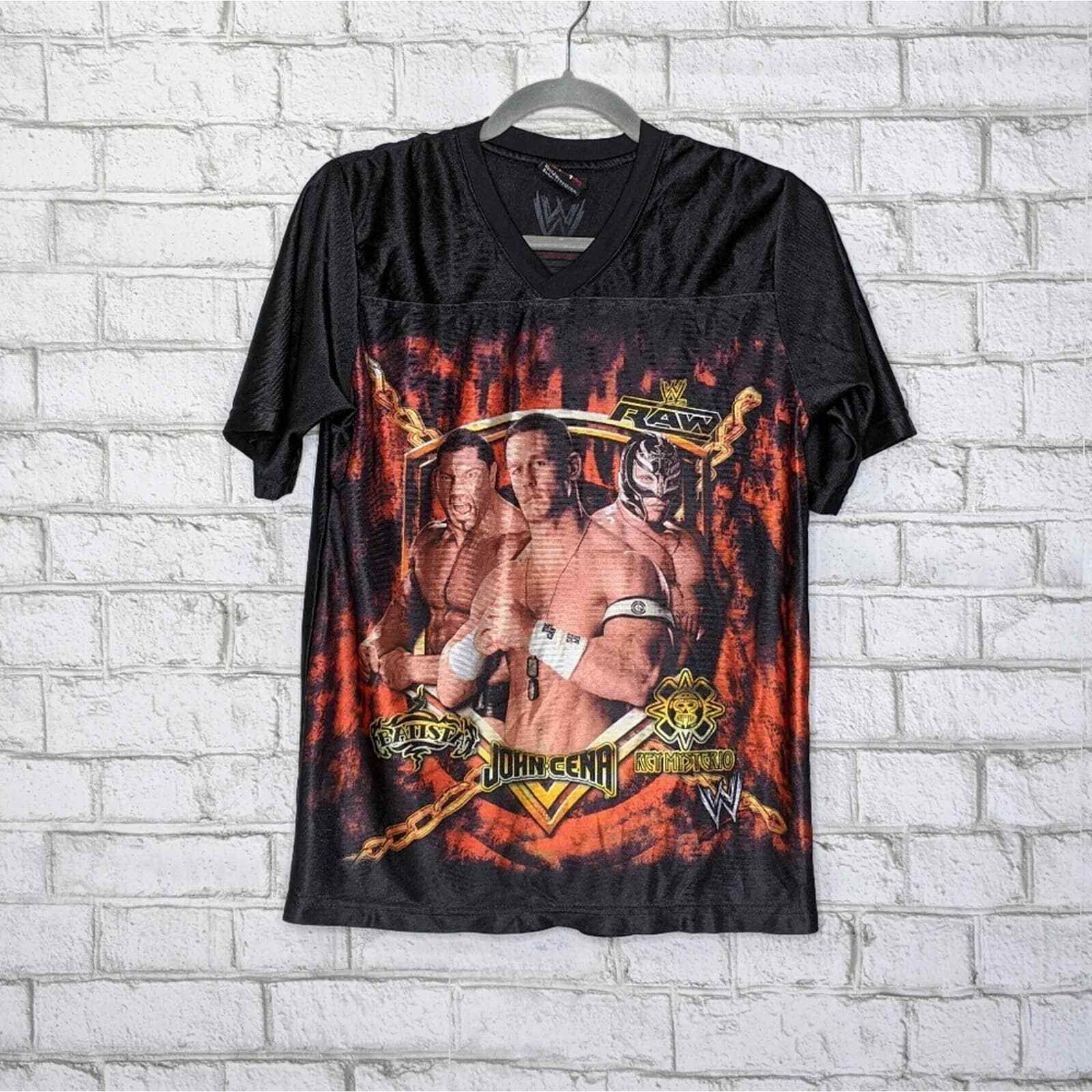 John Cena Batista Rey Mysterio WWE Raw Jersey Vintage… - Gem