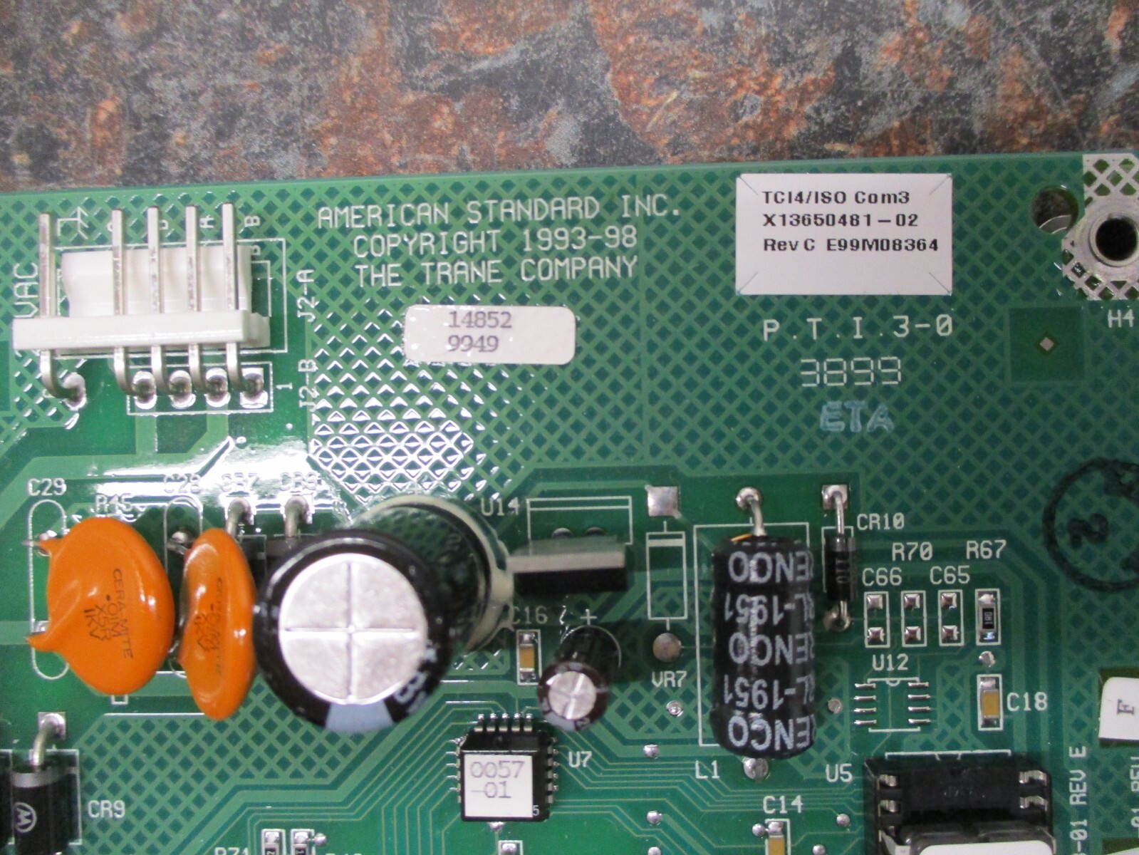 TRANE CIRCUIT BOARD 6400-0858-01 REV E X13650481-02 REV C FREE SHIPPING ...