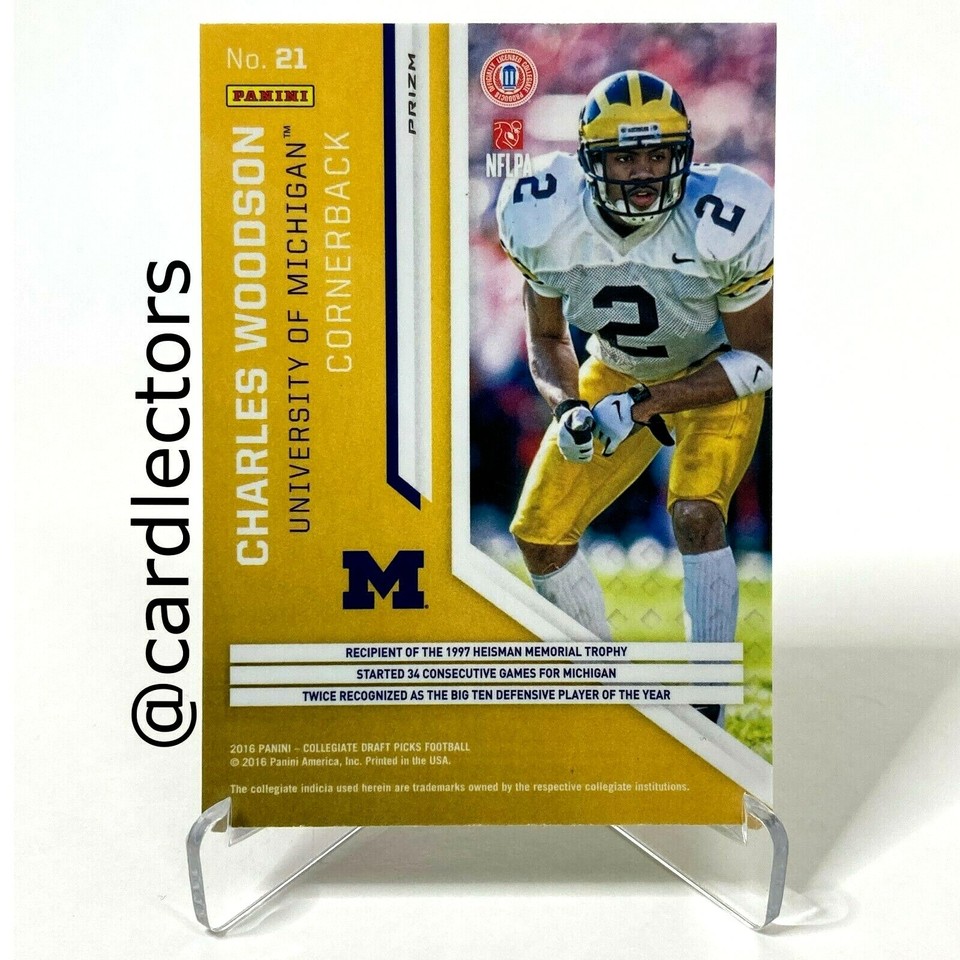 2016 Panini PRIZM Draft Picks CHARLES WOODSON 21 Silver PRIZM Parallel ...