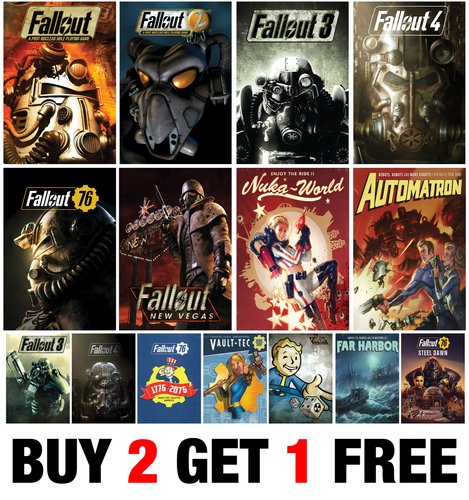 Fallout Video Game Poster Print Collection Room Decor Wall Art PC A2 A3 ...