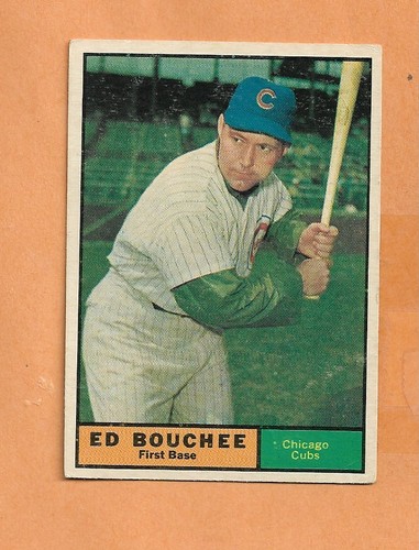 ED BOUCHEE CUBS TOPPS 1961 CARD # 196 | eBay