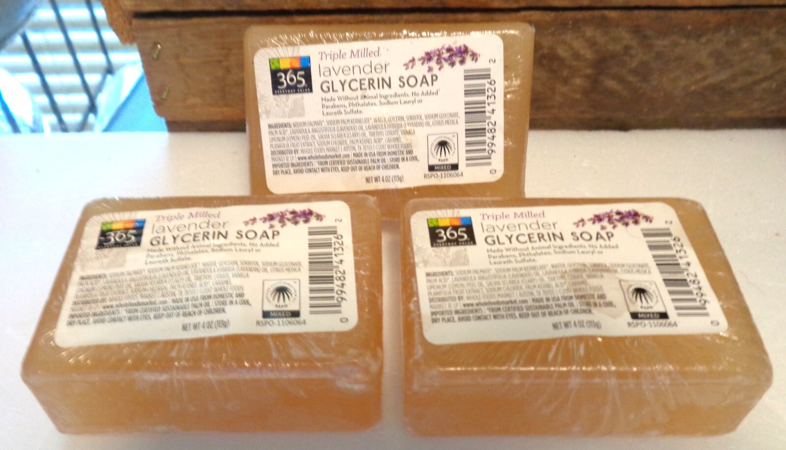 3 New 365 Triple Milled Lavender Glycerin Bar Soap 4oz SEALED | eBay