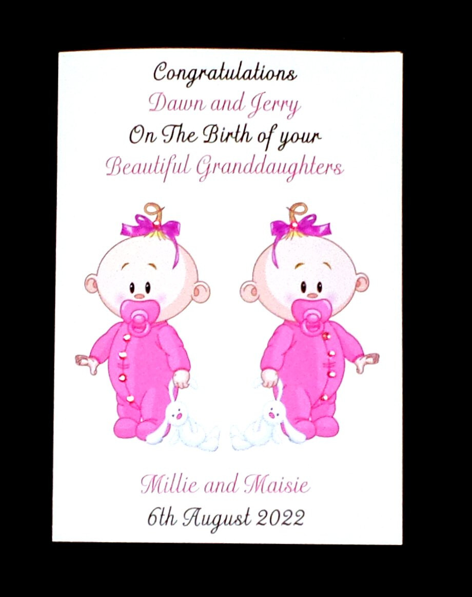 Congratulations On New Twins New Baby Twins Congratulations Card