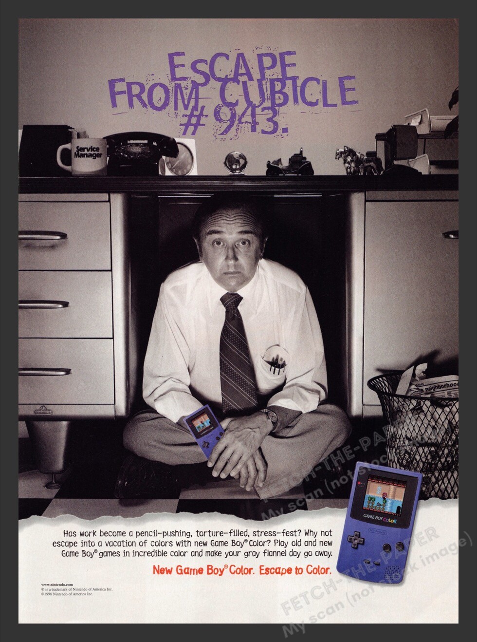 Game Boy Color Escape Purple Video Game 1990s Print Advertisement Ad ...