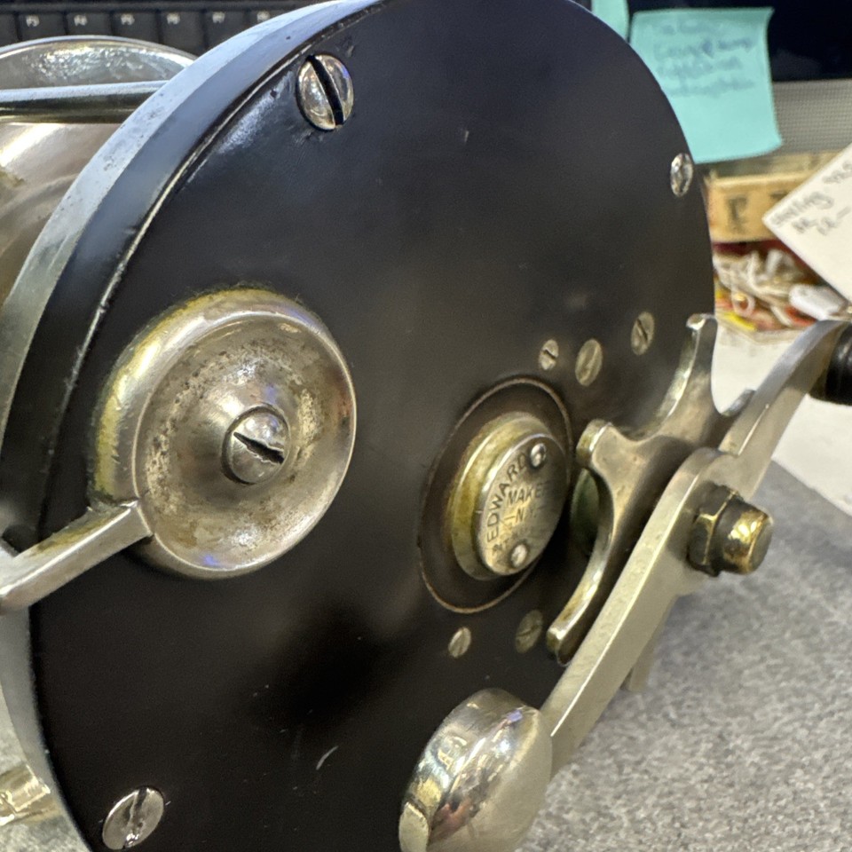 Edward vom Hofe Model 621, 9/0 Size German Silver & Hard Rubber Reel ...