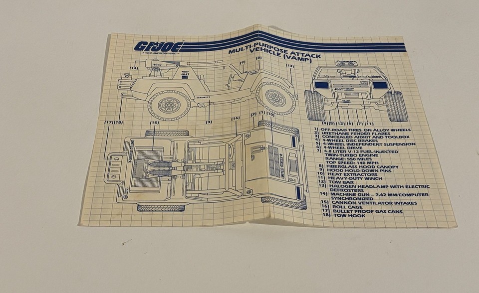 GI Joe 1982 VAMP Complete with Clutch. File Card, Blueprints | eBay