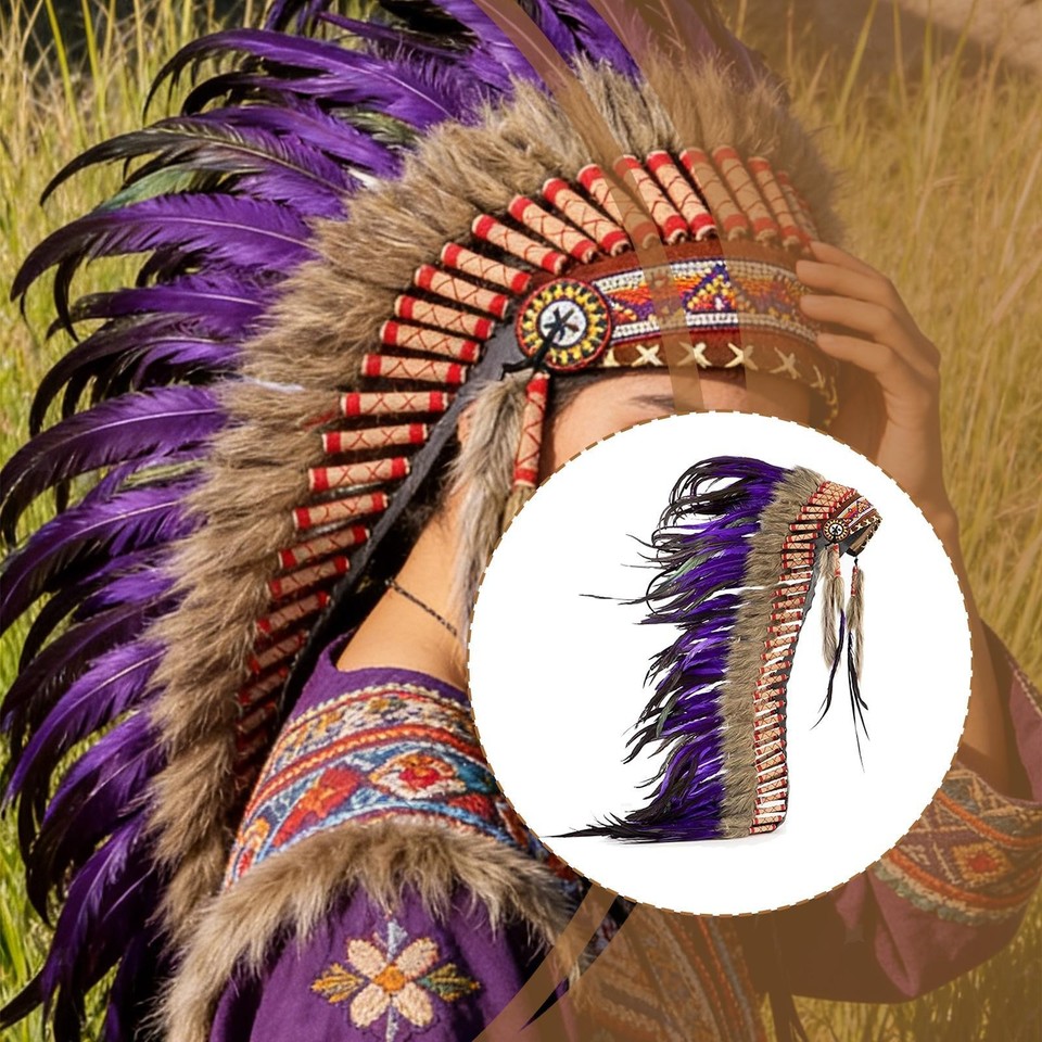 Indian Headdress Costume Indian Headwear for Carnival Festival Cosplay ...