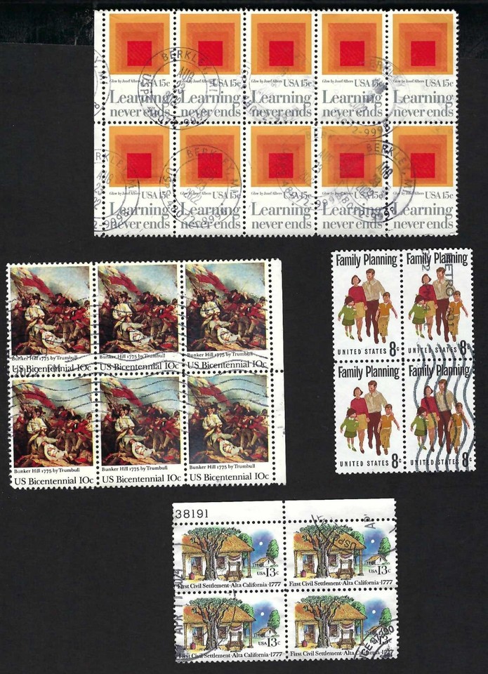 19 all different canceled / used blocks of 4 and blocks of 6 - total 90 ...