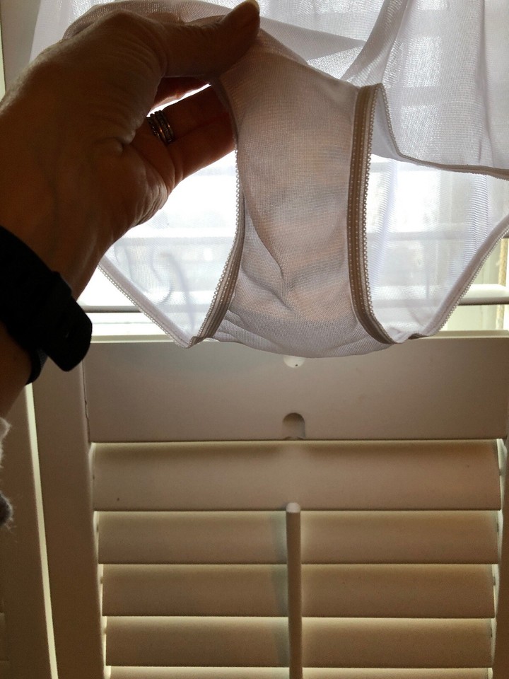 Vintage Panties ULTRA SUPER SHEER Granny 100% Polyester White Pair Size 9 | eBay